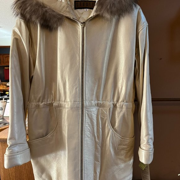 Sienna Studio | Jackets & Coats | New Sienna Studio 0 Leather Coat | Poshmark